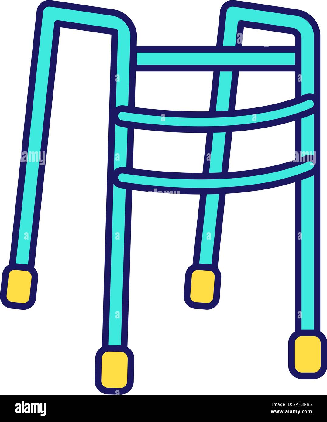 Walker color icon. Walking frame. Mobility aid. Handicap equipment ...