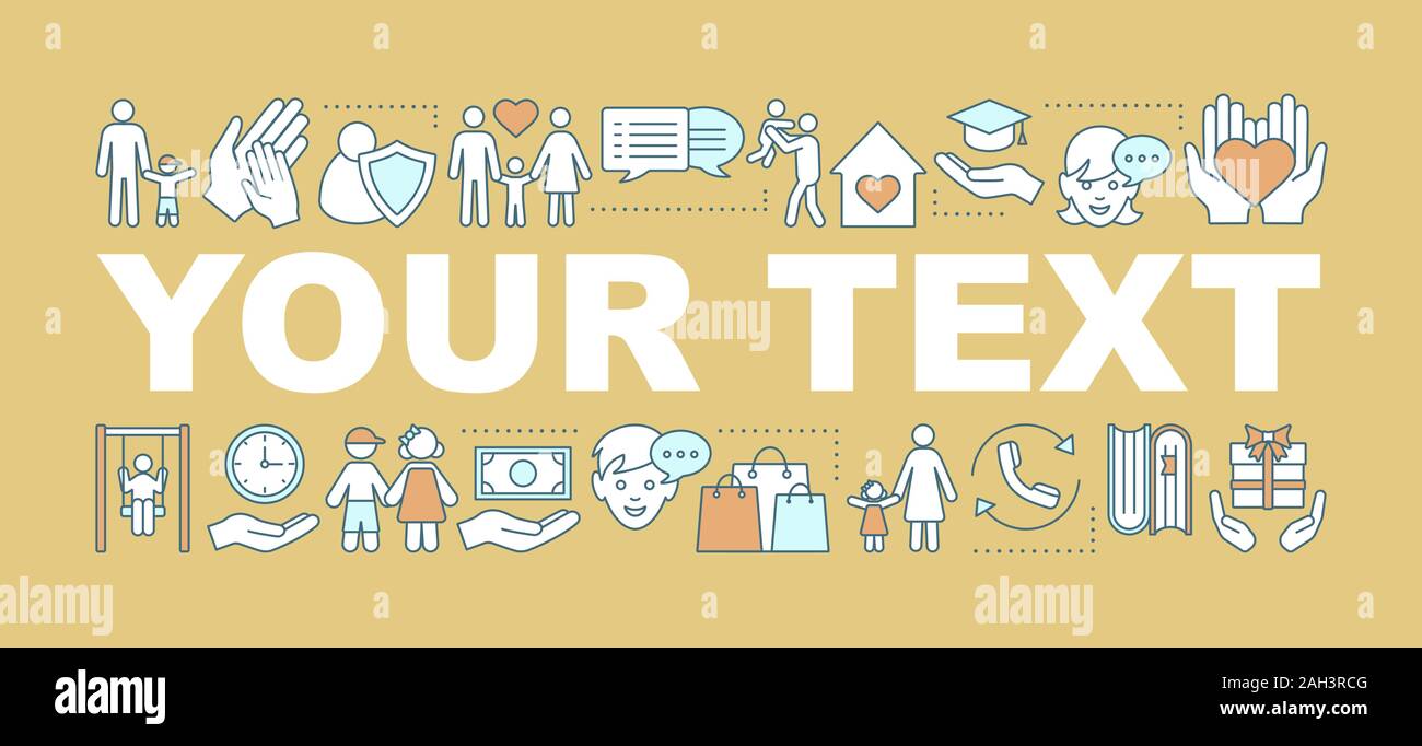 Childcare word concepts banner. Childhood. Parenting. Fatherhood and ...