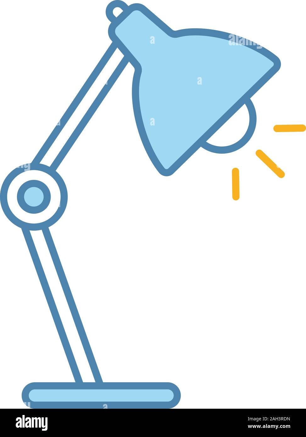 Table lamp color icon. Desk lamp. Isolated vector illustration Stock ...