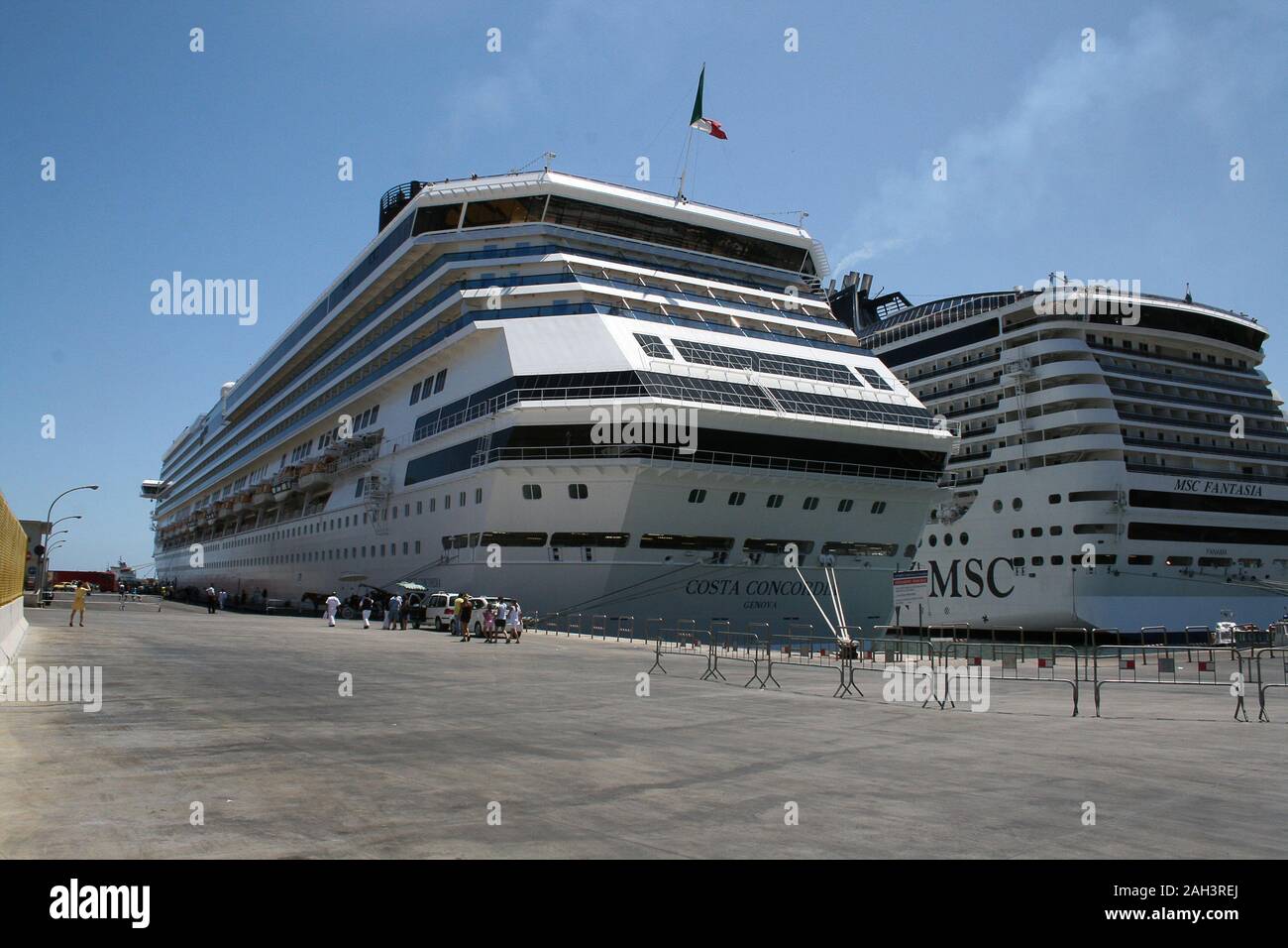 Costa Concordia and MSC, Italy July 21 ,2009 Stock Photo - Alamy
