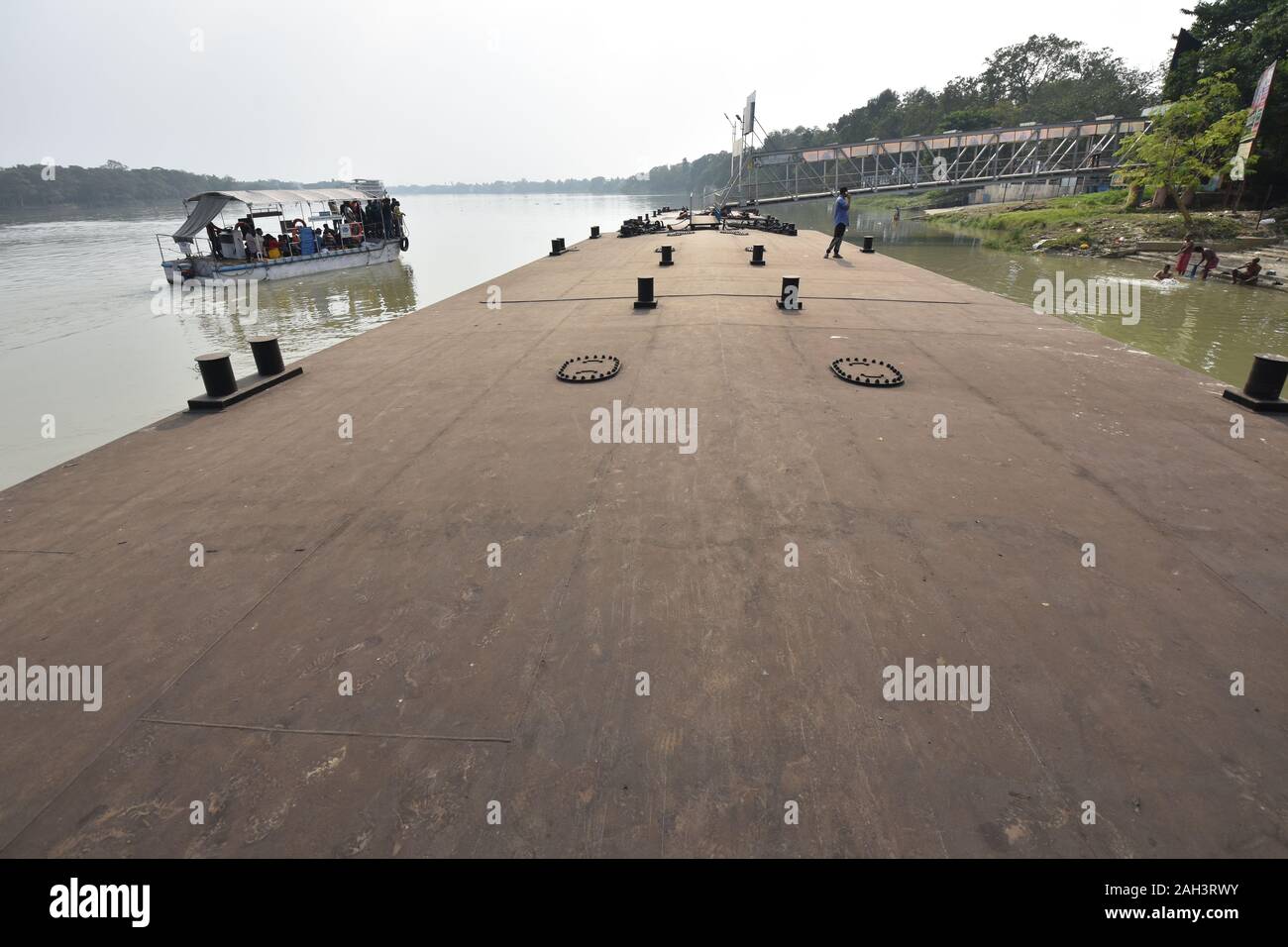 Rani Ghat jetty at the Ganges, Strand Road, Chandan Nagar, Hooghly ...