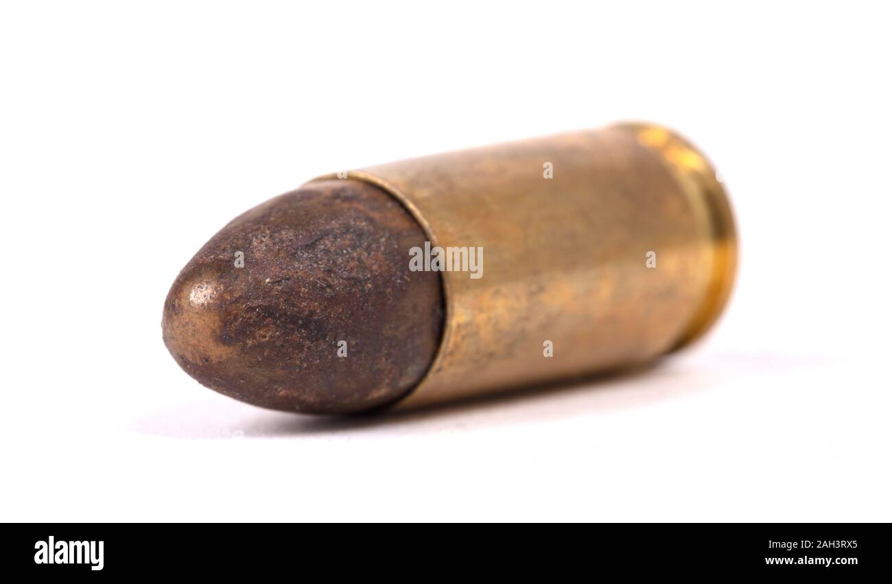 Very old bullet isolated on a white background Stock Photo - Alamy
