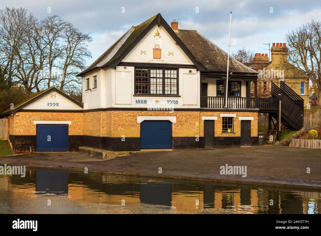 Peterhouse boathouse, Cambridge, UK. The boathouse was built in 1928 to ...