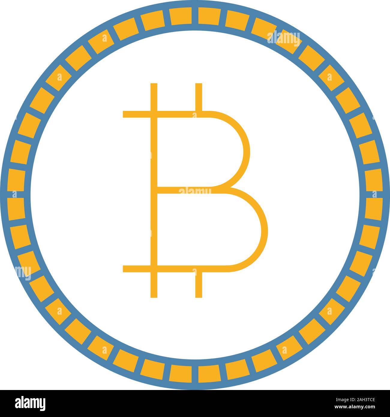 Bitcoin color icon. Cryptocurrency. Digital money. Isolated vector ...