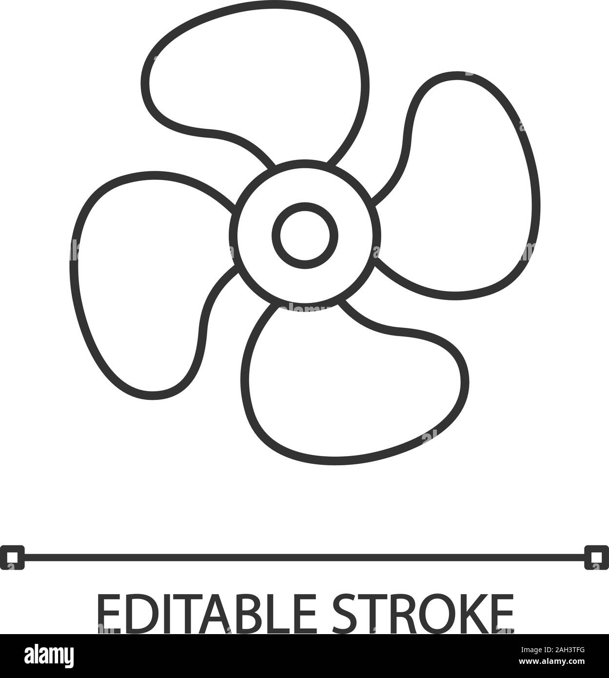 Air ventilation linear icon. Exhaust fan. Thin line illustration ...