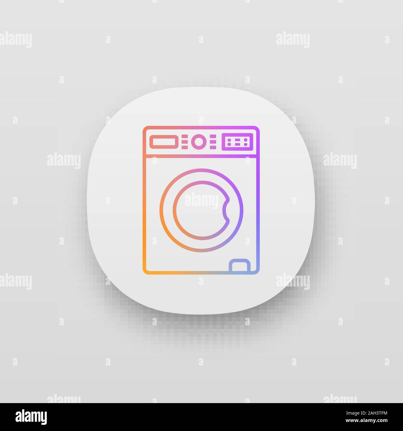 Washing machine app icon. Laundry machine. Washer. Household appliance ...