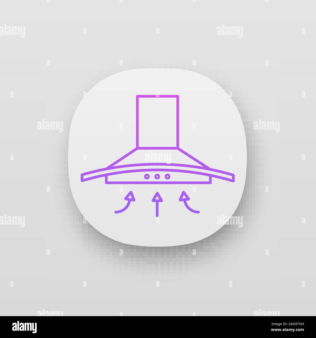 Range hood app icon. UI/UX user interface. Kitchen extractor fan ...
