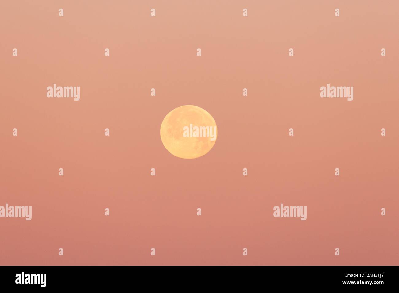 Full moon in the clear evening sky Stock Photo - Alamy
