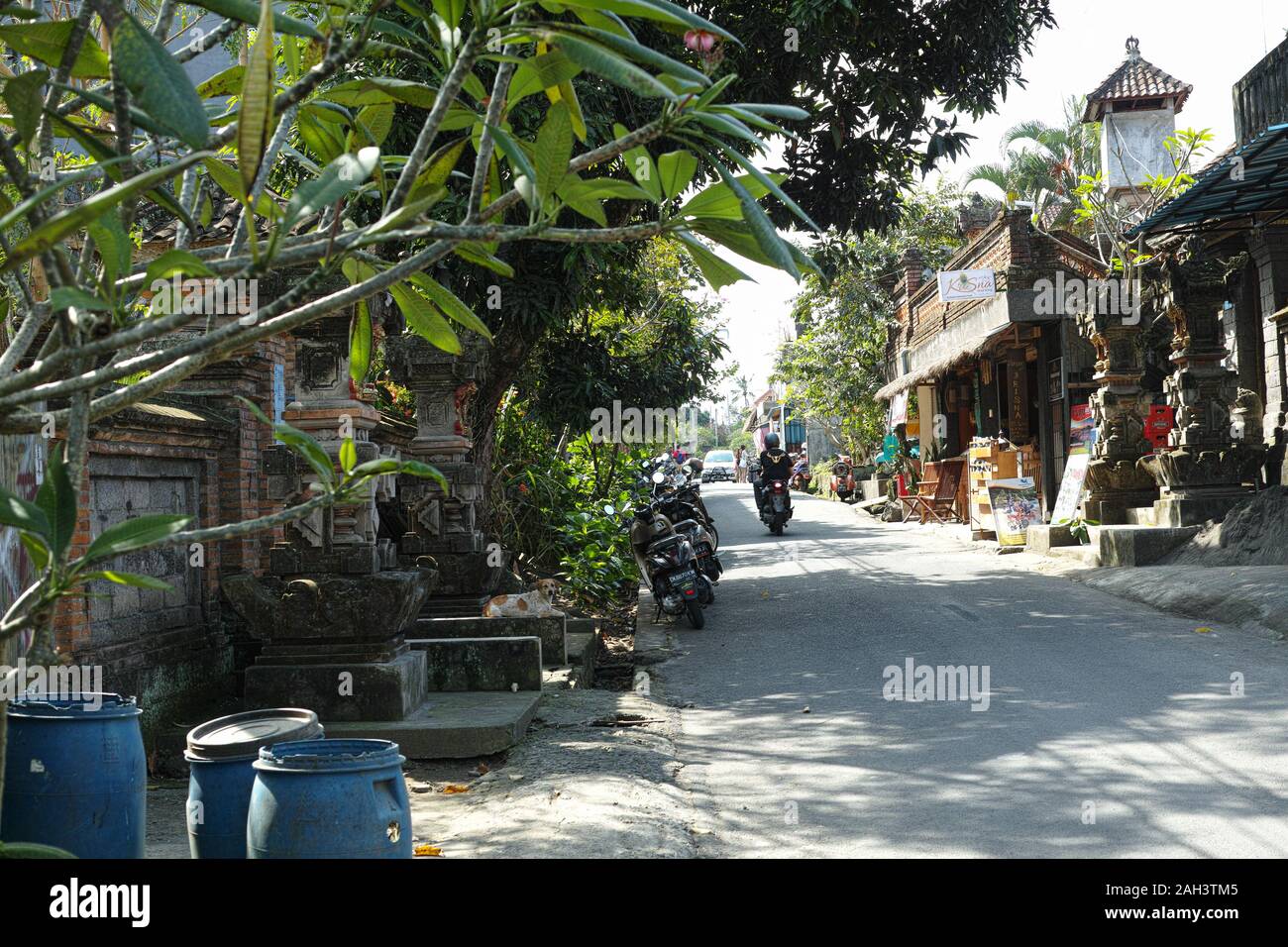 Ubud, Indonesia - 28 5 2019: Busy Balinese streets in Indonesia, full ...