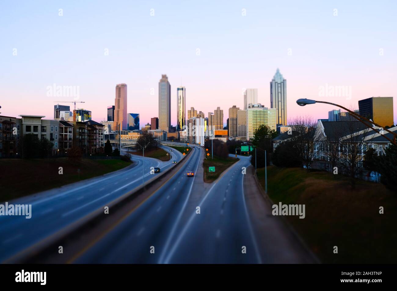 Traffic atlanta rush hour highway road city georgia hi-res stock ...