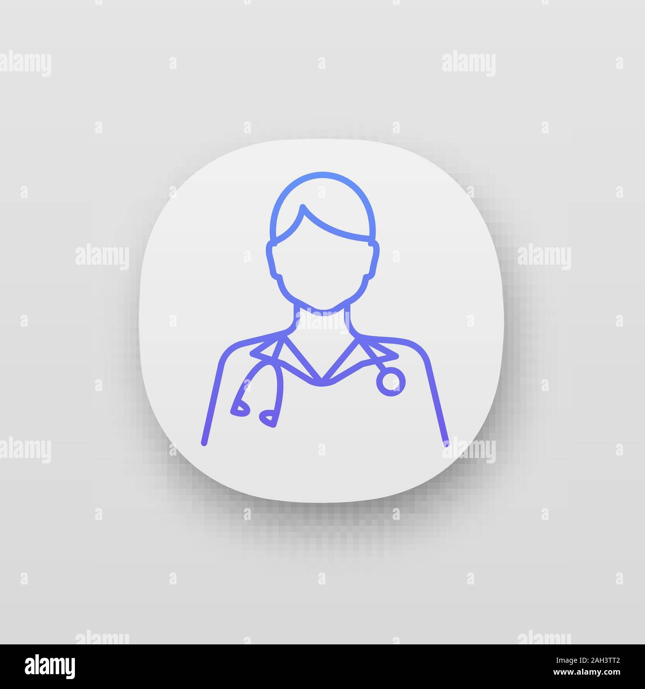 Doctor app icon. UI/UX user interface. Gynecologist, mammalogist ...
