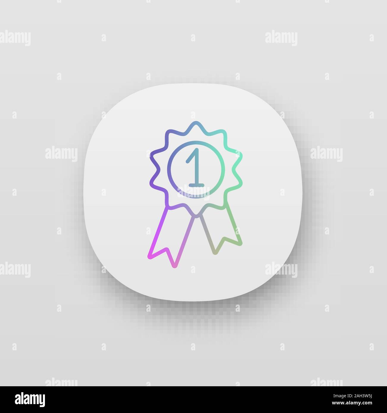 Award medal app icon. Reward. Best choice medal. Certified. UI/UX user ...