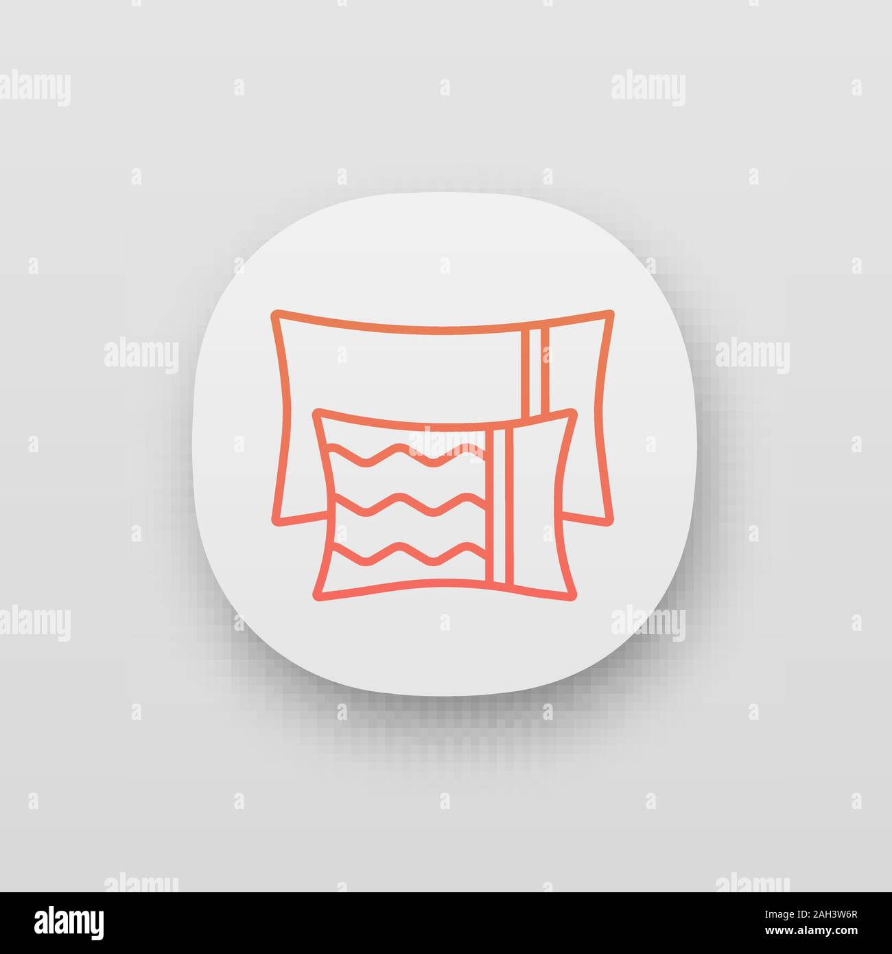 Pillows app icon. UI/UX user interface. Cushions. Bedding. Web or ...
