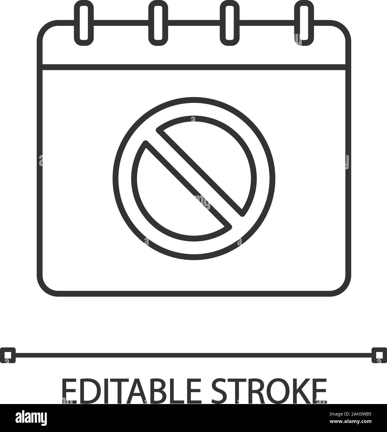 Protest event date linear icon. Political and social movements calendar ...