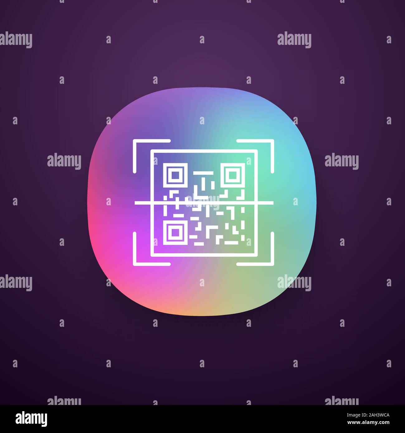 Qr Code Scanning App Icon Uiux User Interface 2d Code Reading App Matrix Barcode Scanner
