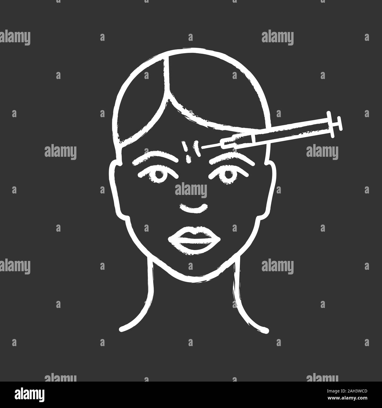 Forehead white area Stock Vector Images - Alamy