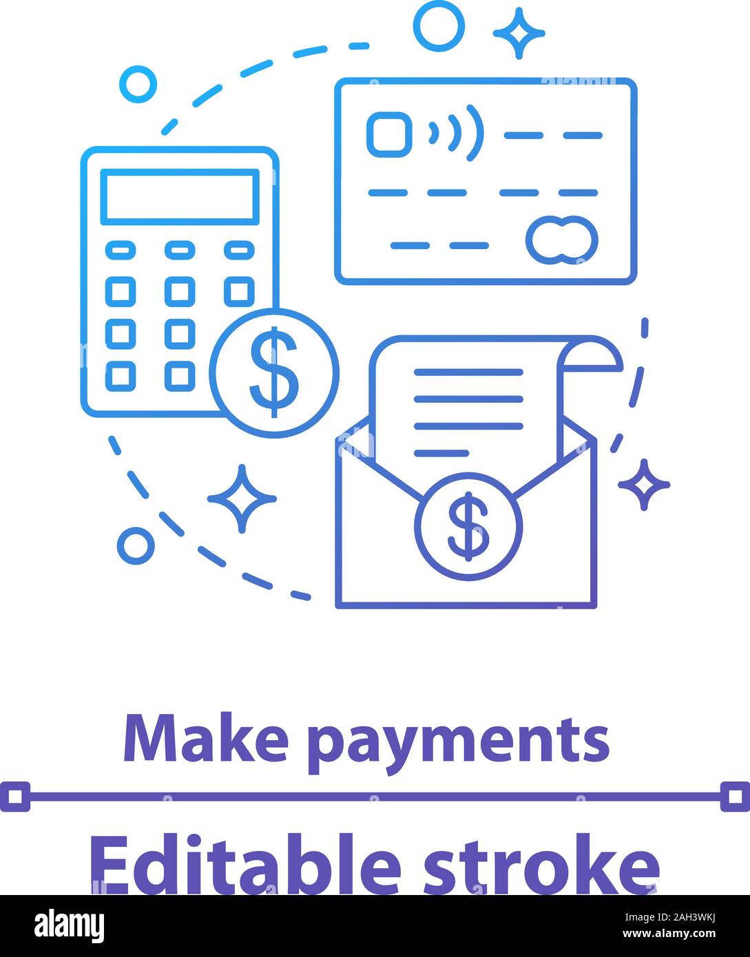 Make payment concept icon. Banking idea thin line illustration. Money ...