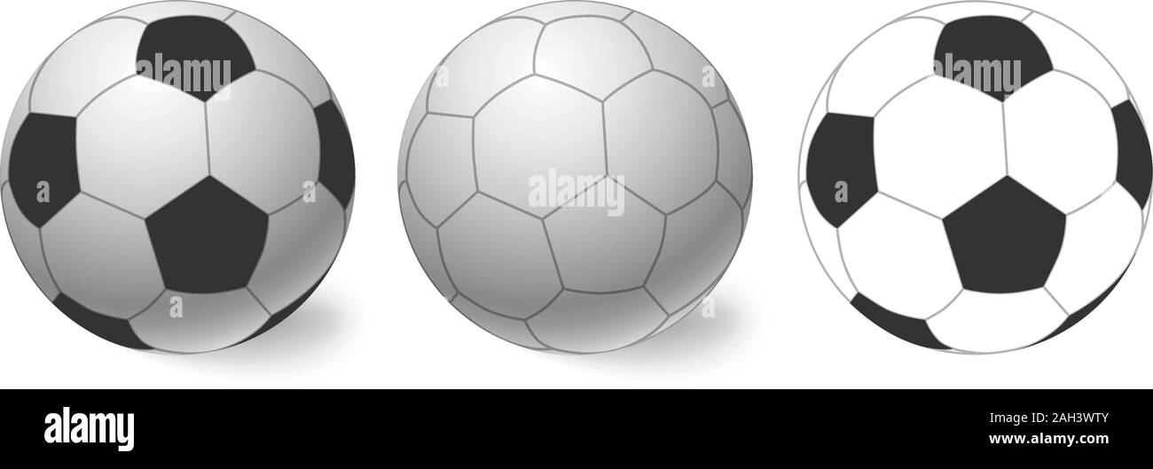Soccer ball vector. Football ball isolated icon set Stock Vector Image ...