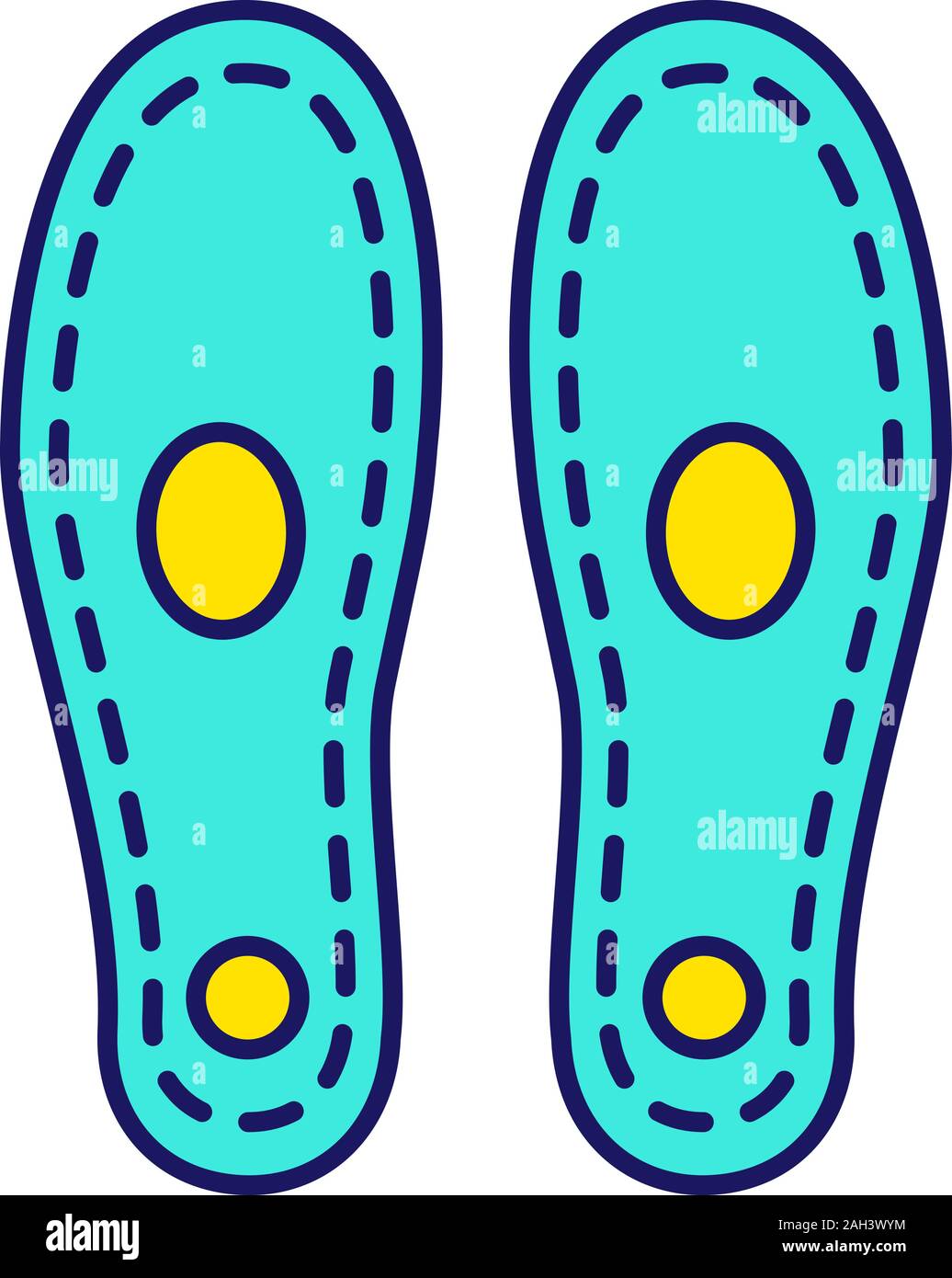 Orthopedic insoles color icon. Arch support. Orthotic insoles. Shoe ...