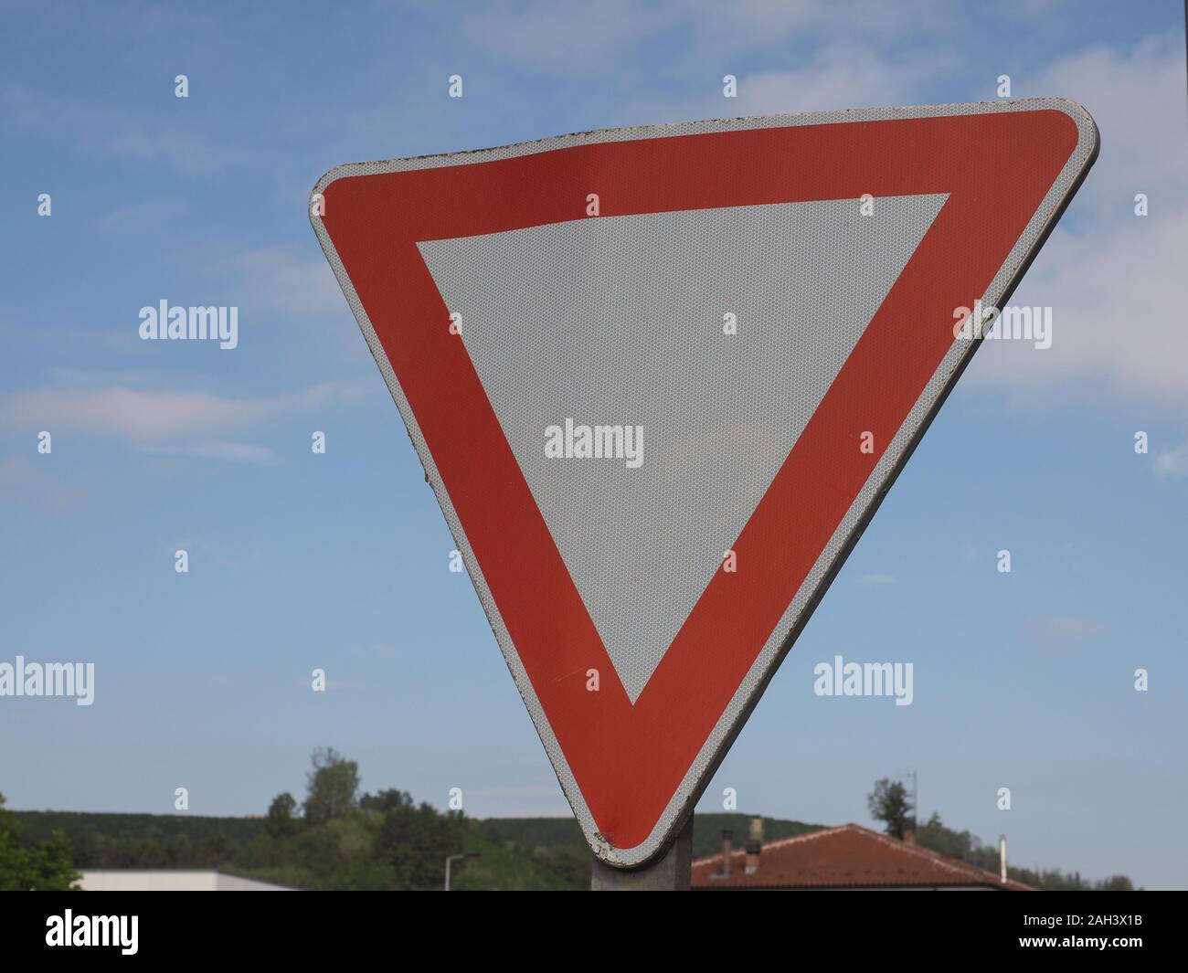 Regulatory signs, give way or yield traffic sign Stock Photo - Alamy