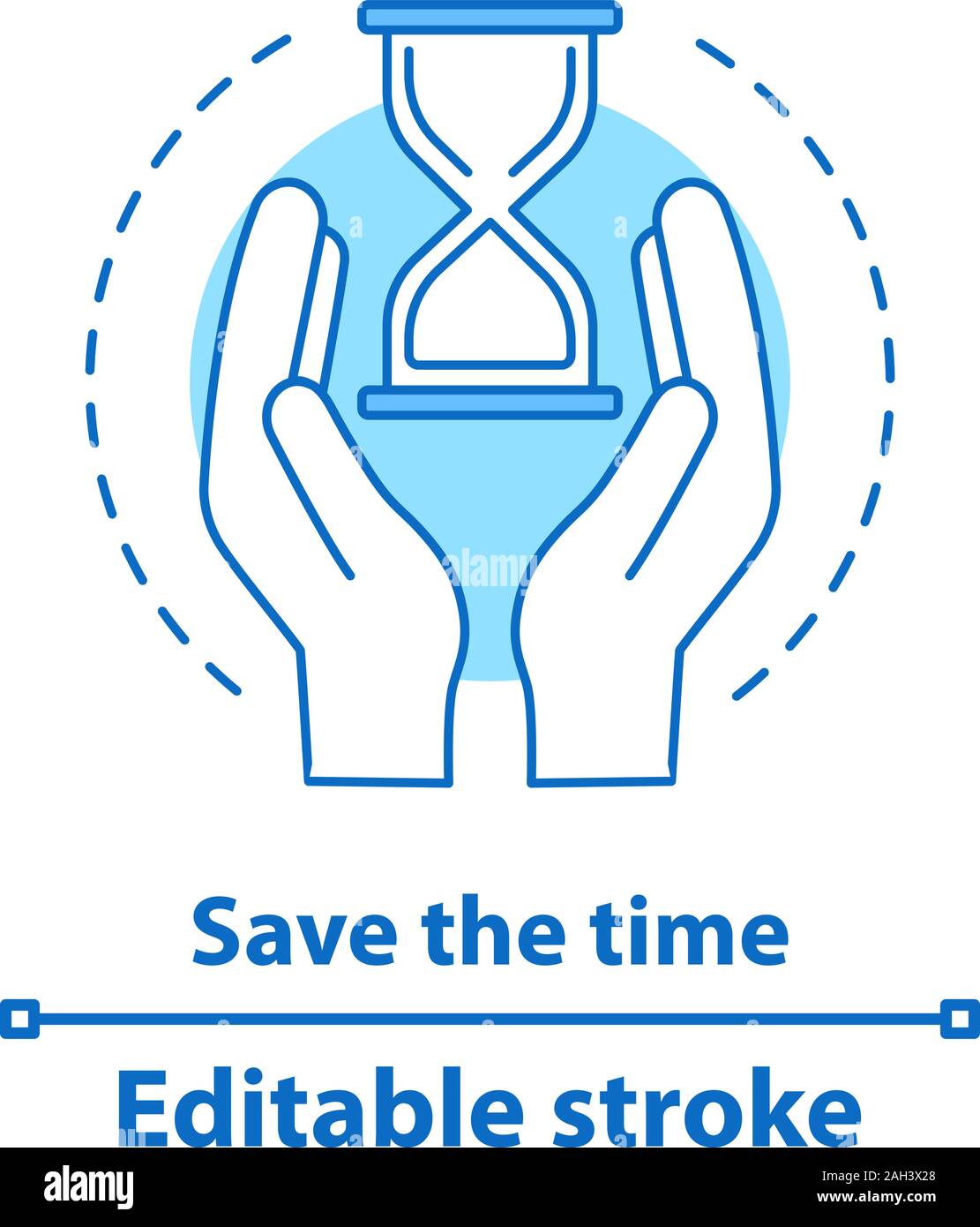 Time saving concept icon. Time management idea thin line illustration ...