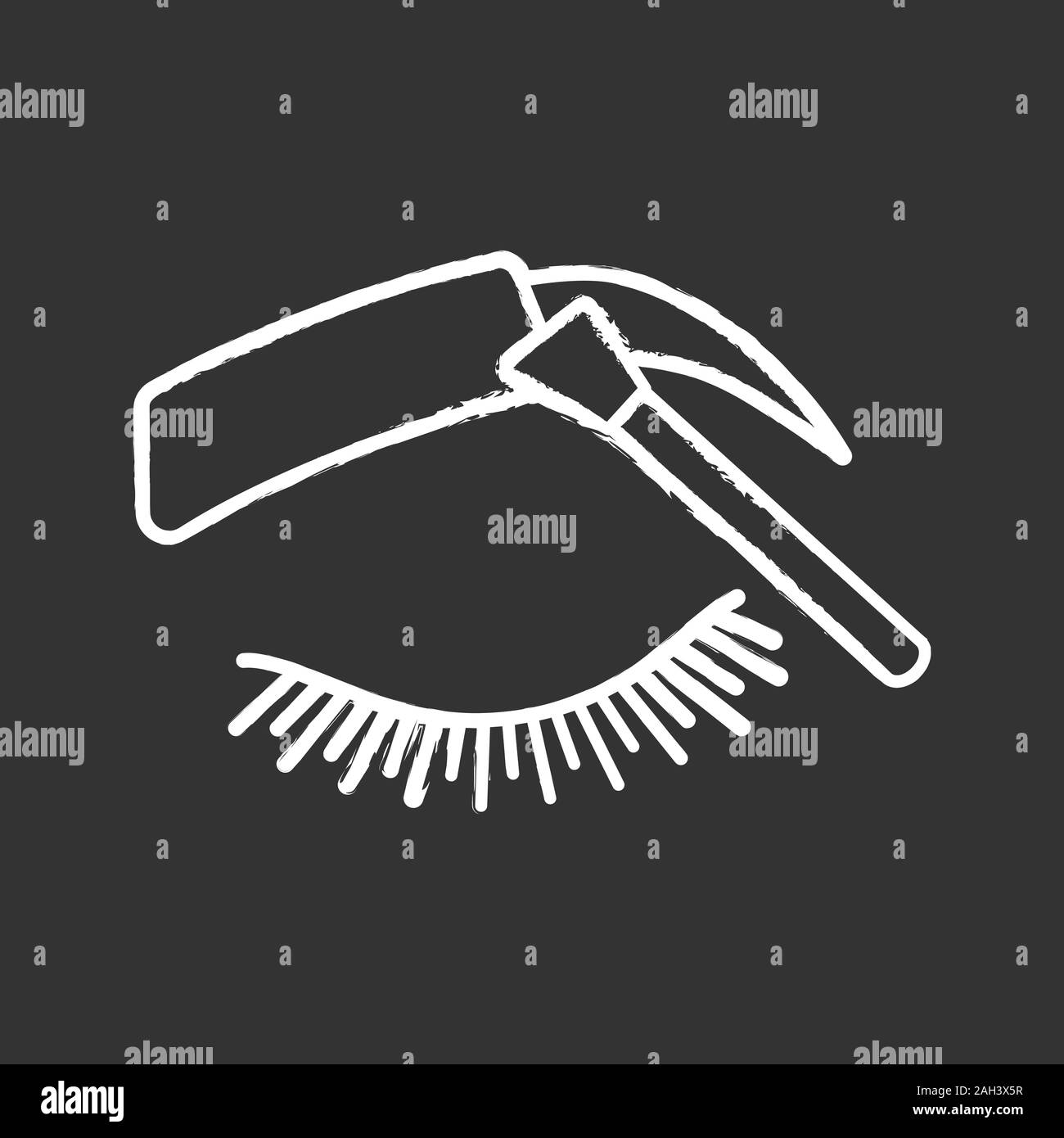 Eyebrows tinting chalk icon. Eyebrows brush. Henna brow tattoo. Brows ...