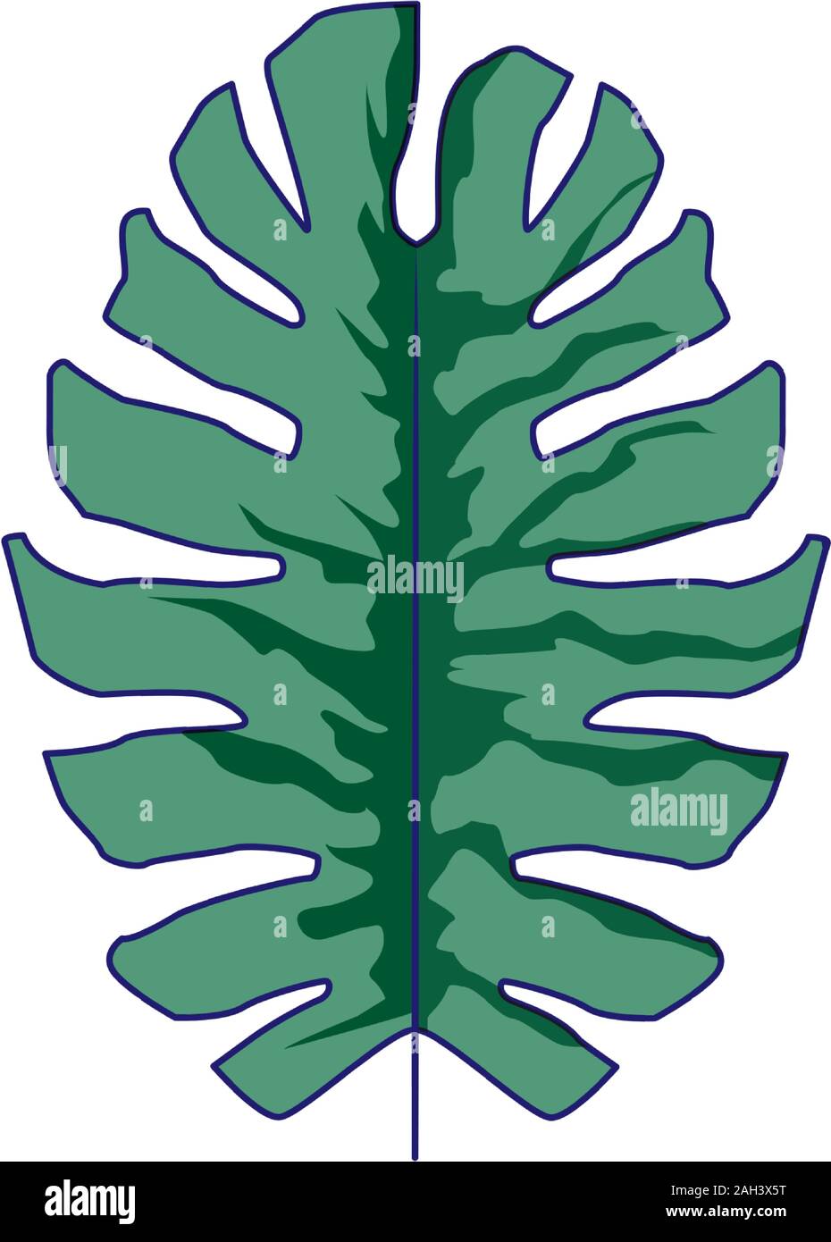 tropical leaf icon, colorful design Stock Vector Image & Art - Alamy