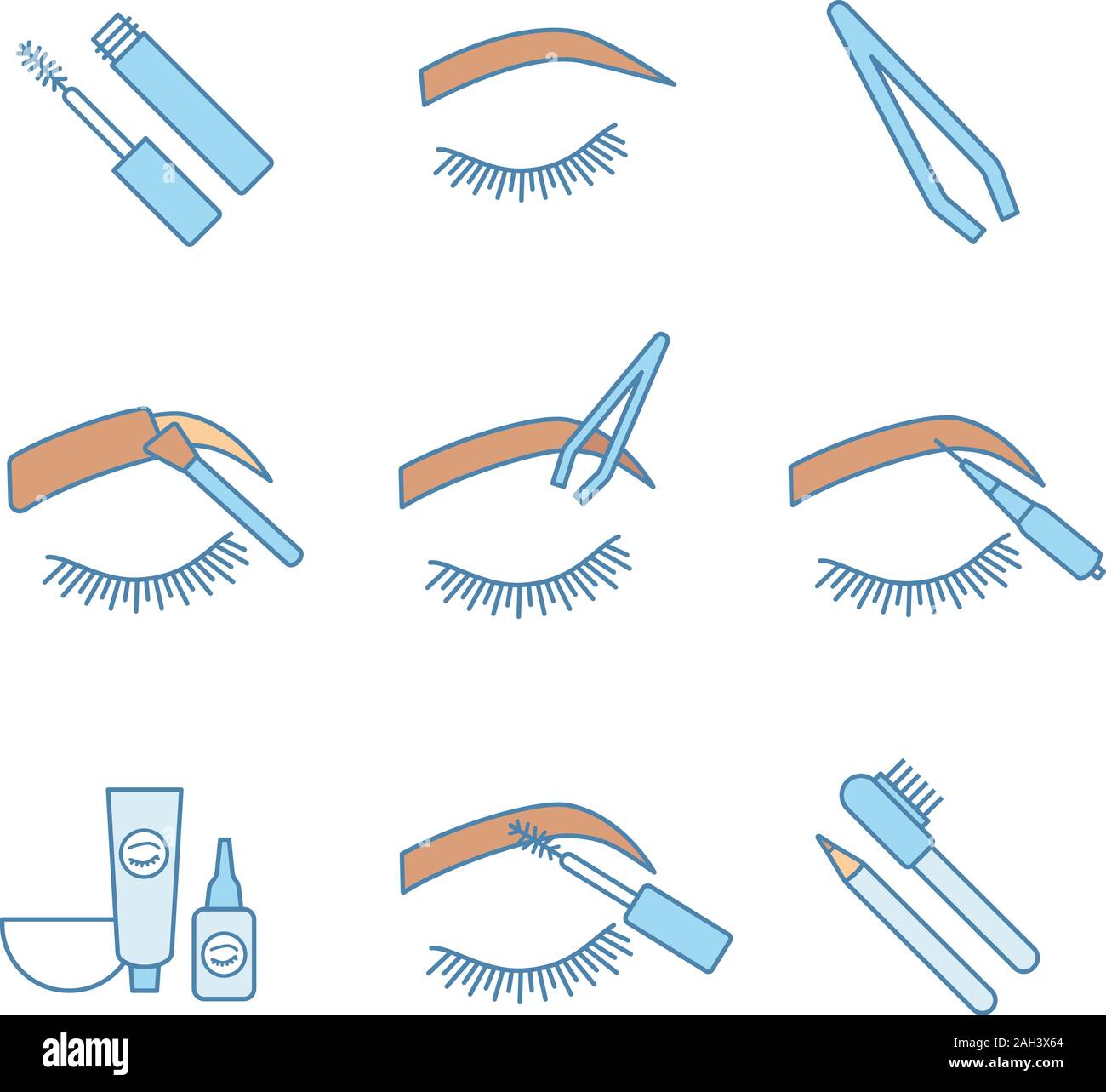 Eyebrow dye woman Stock Vector Images - Alamy