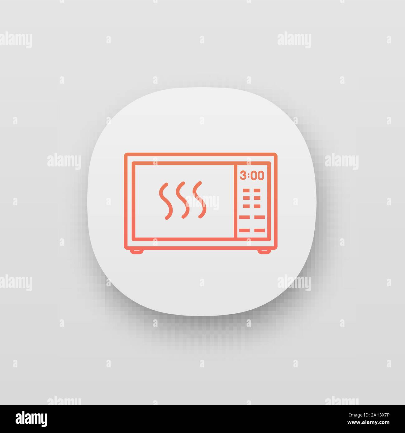 Microwave oven app icon. Electric oven. Food heating and preparation ...
