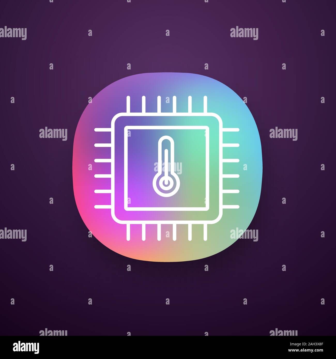 Processor temperature app icon. Core temp. CPU overheating. Chip ... Processor temperature app icon. Core temp. CPU overheating. Chip ...