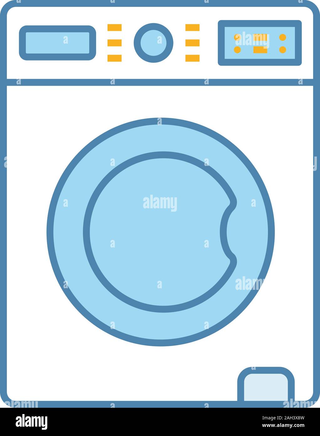 Washing machine color icon. Laundry machine. Washer. Household ...