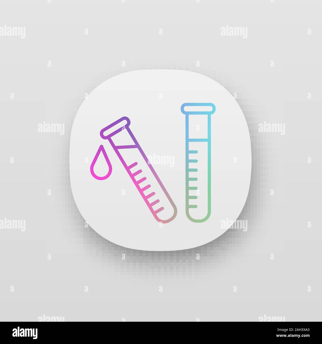 Laboratory test app icon. UI/UX user interface. Lab diagnostics ...