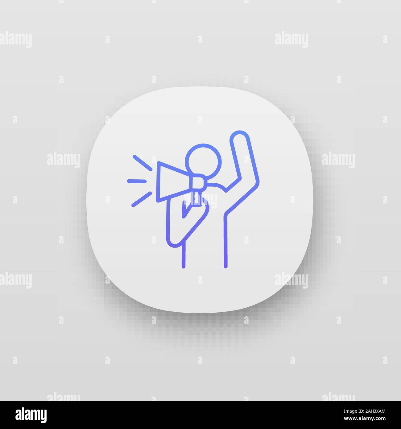 Protester app icon. Protest individual action. Breaking news. Protest ...