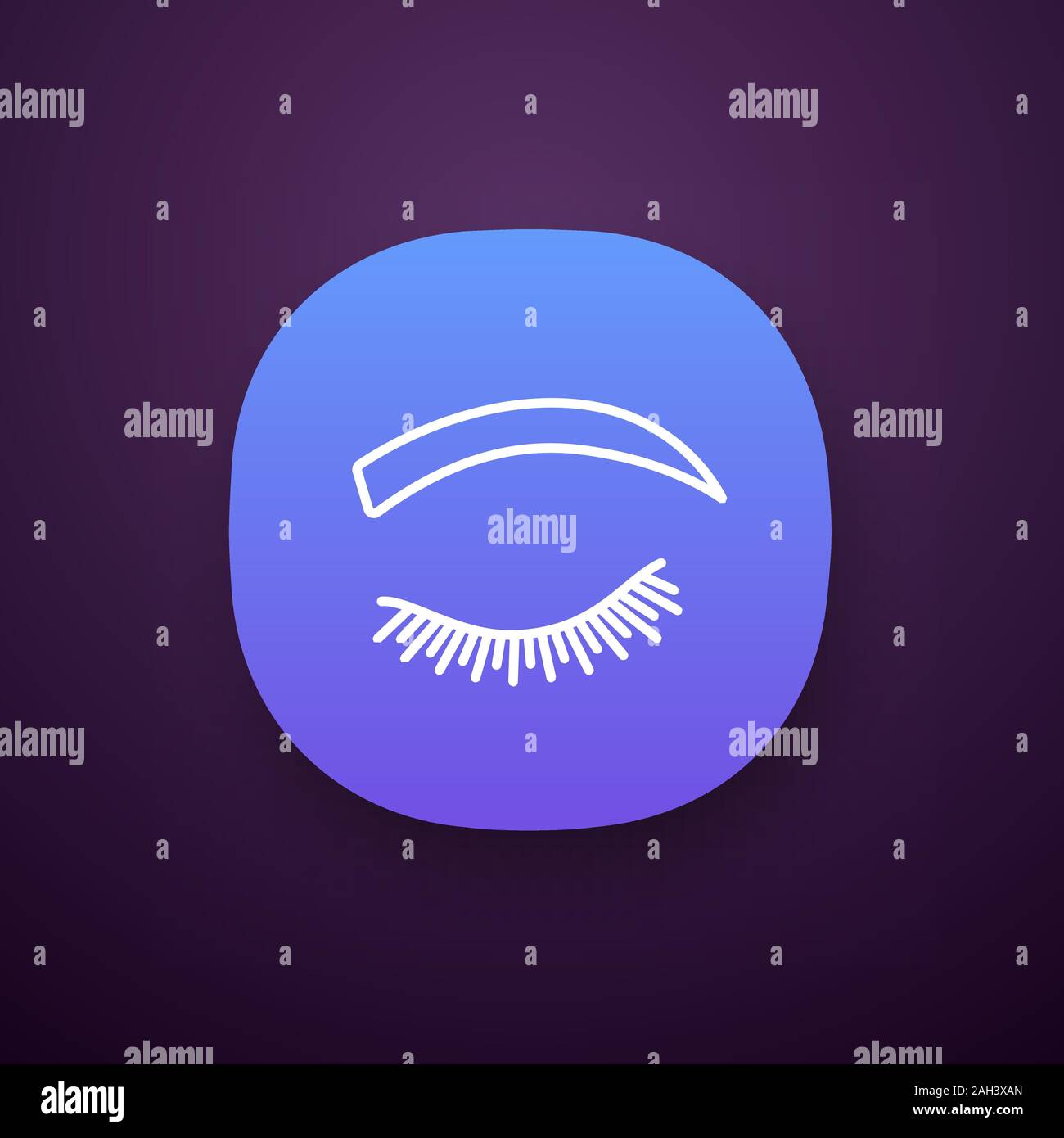 Rounded eyebrow shape app icon. Arched eyebrows. Brows shaping by ...