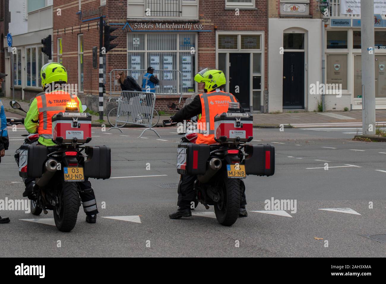 Traffic Support Motors At The Amsterdam Marathon The Netherlands 2019 ...