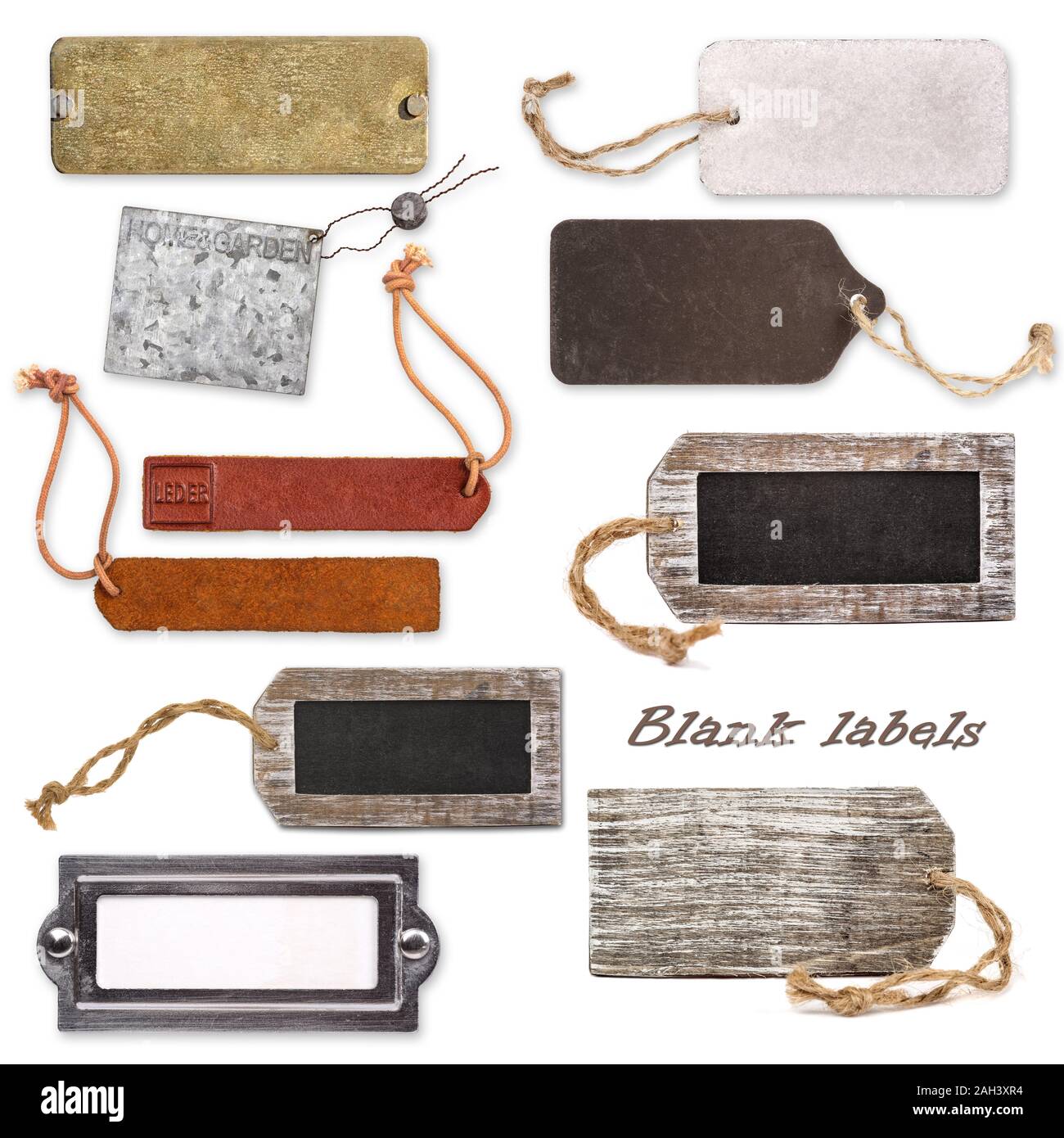 Different blank labels Stock Photo - Alamy