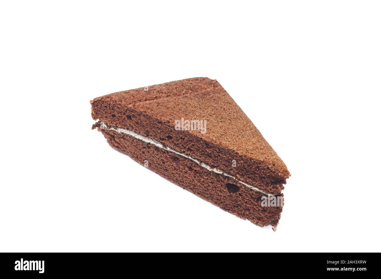 Sweet tasty Chocolate cake great Triangle shape isolated on white ...