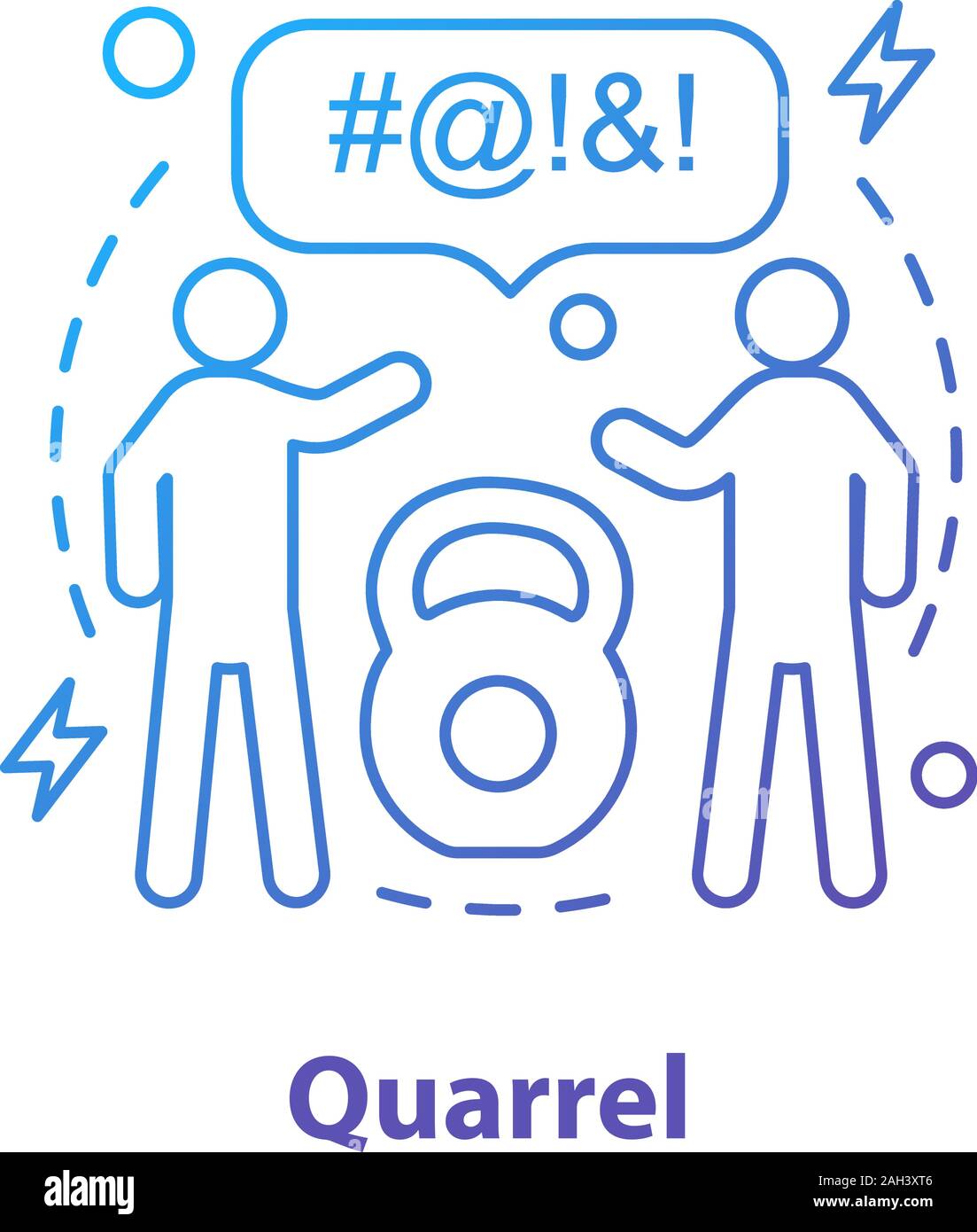 Quarrel concept icon. Disagreement idea thin line illustration ...