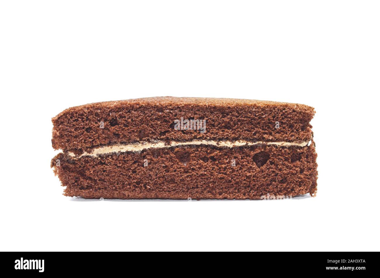 Sweet tasty Chocolate cake great Triangle shape isolated on white ...