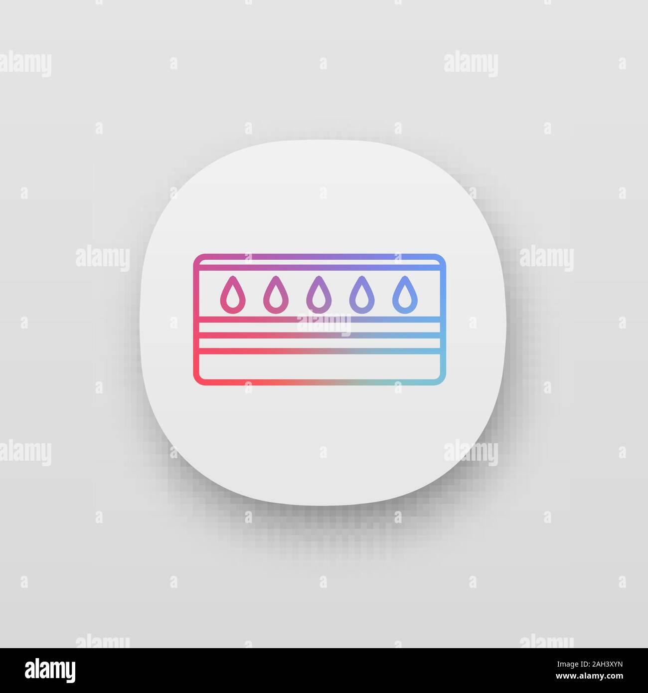 Water mattress app icon. UI/UX user interface. Waterbed. Flotation ...