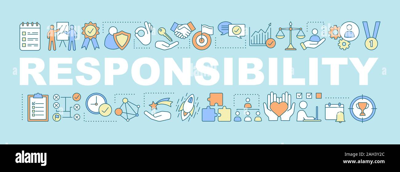 Responsibility word concepts banner. Goal achieving. Business ...