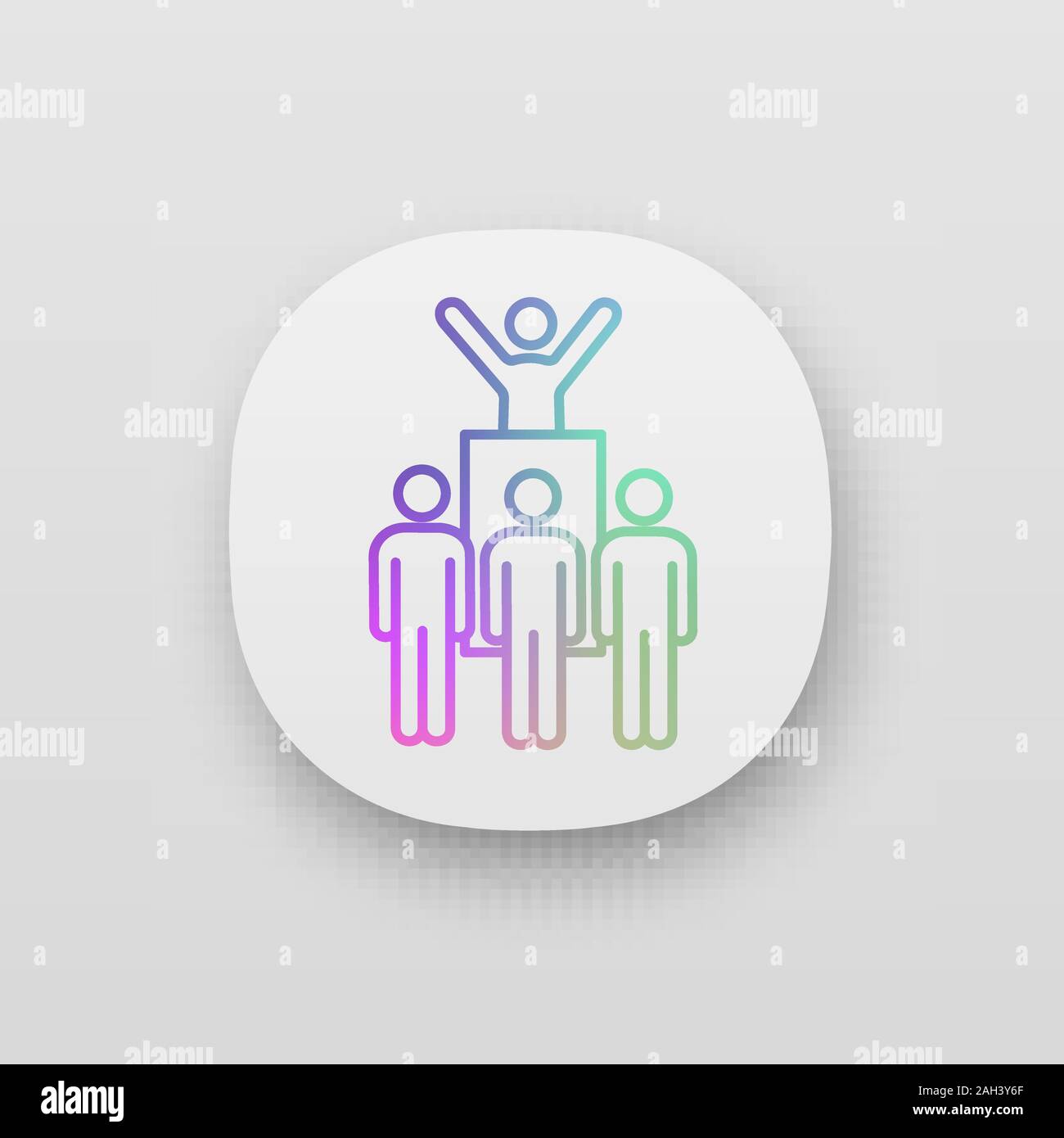 Protest leader app icon. Revolution. Protest collective actions ...