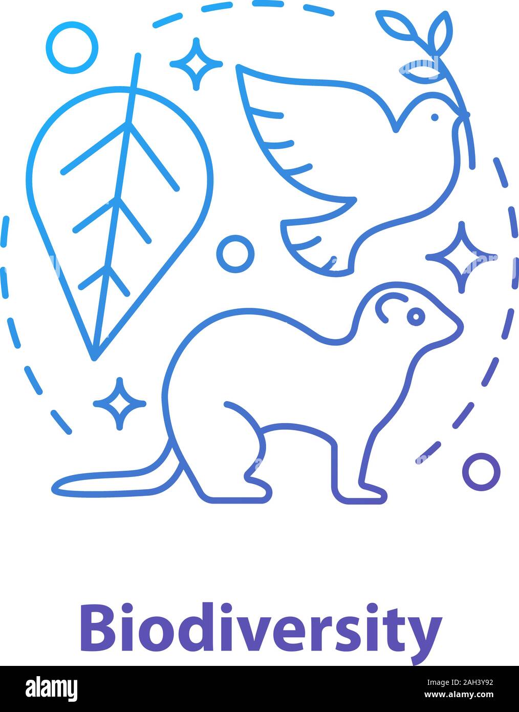 Biodiversity concept icon. Biology and ecology idea thin line ...