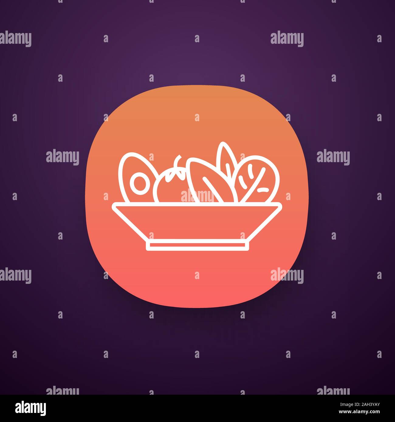 Salad app icon. UI/UX user interface. Healthy nutrition. Vegetarian ...
