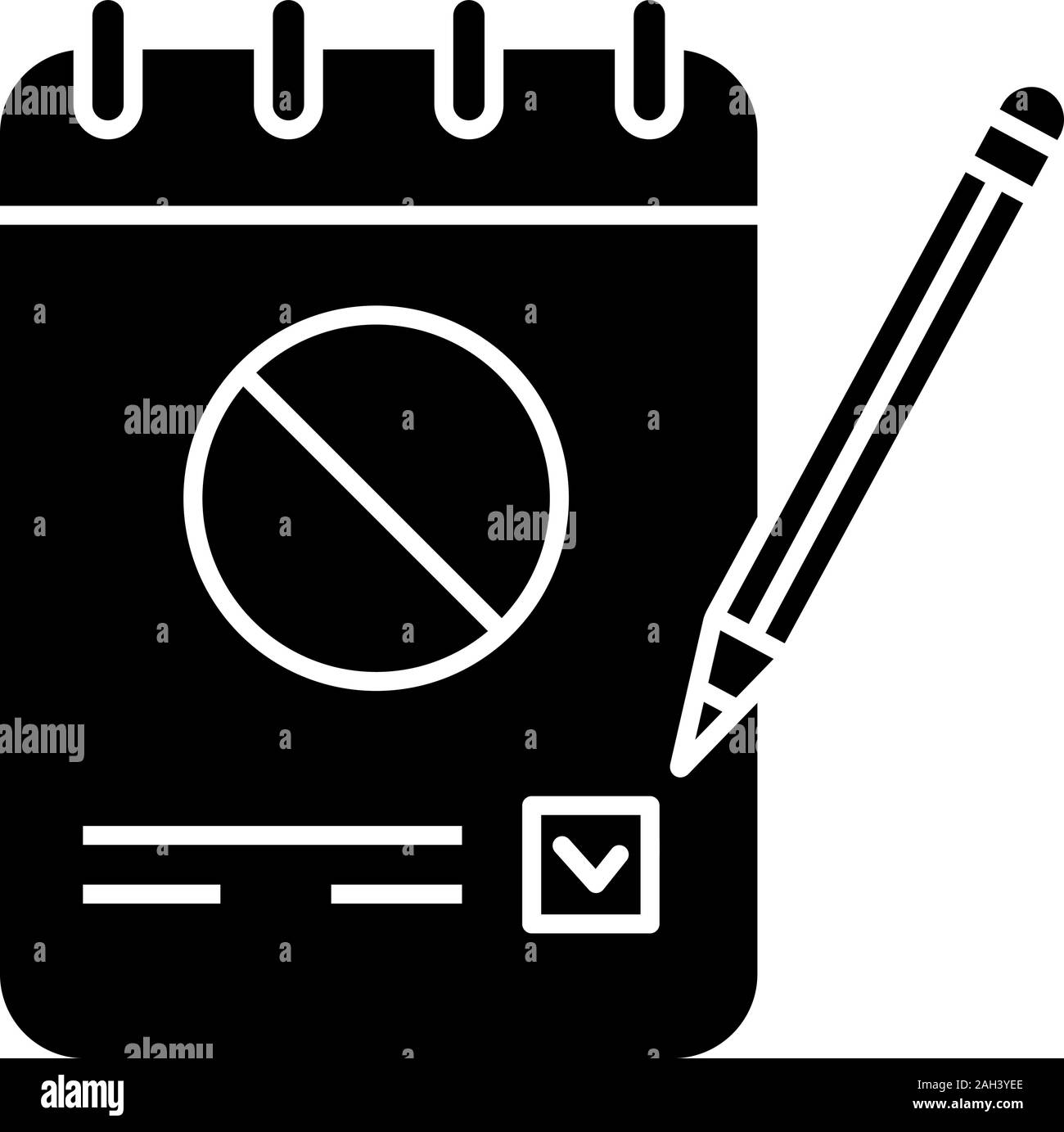 Petition glyph icon. Silhouette symbol. Collecting signatures. Protest ...