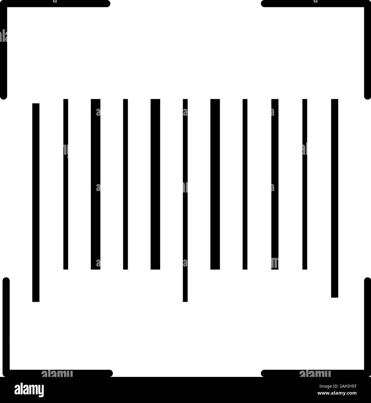 Traditional barcode glyph icon. Linear code scanning. One dimensional ... Traditional barcode glyph icon. Linear code scanning. One dimensional ...
