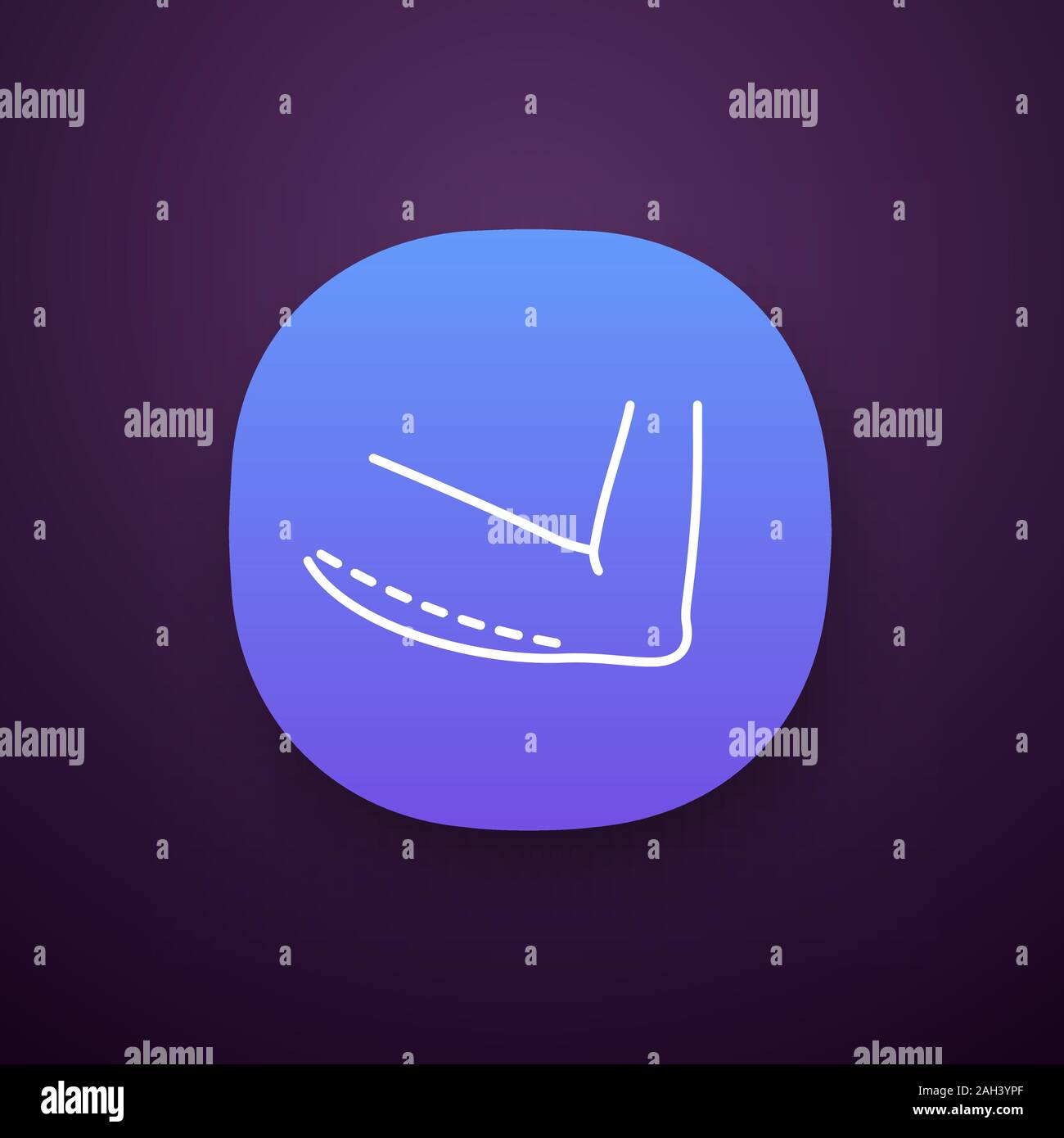 Arm lift surgery app icon. Brachioplasty. Plastic surgery. Surgical arm ...