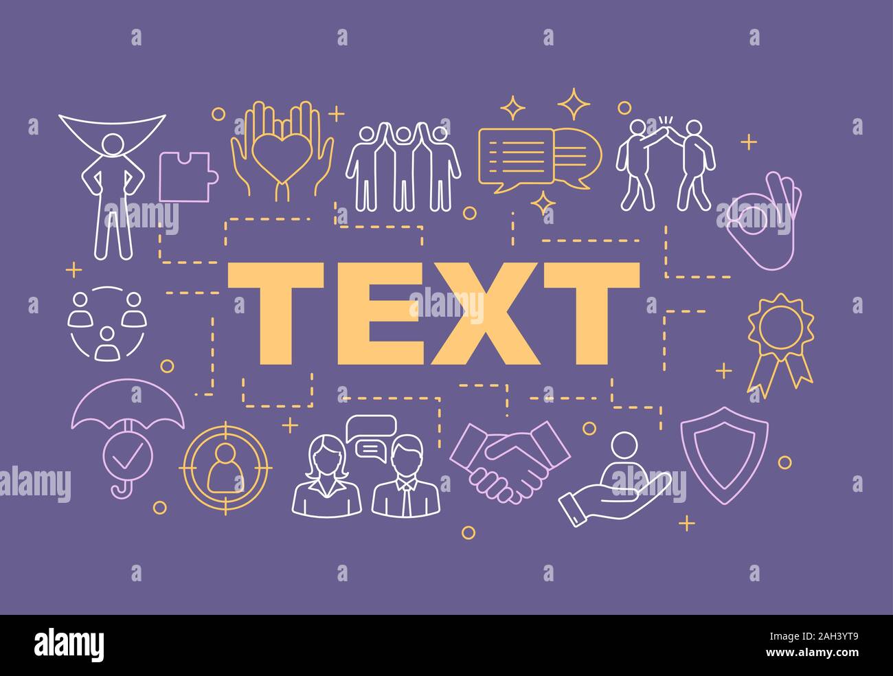 Trust word concepts banner. Charity, insurance, friendship ...