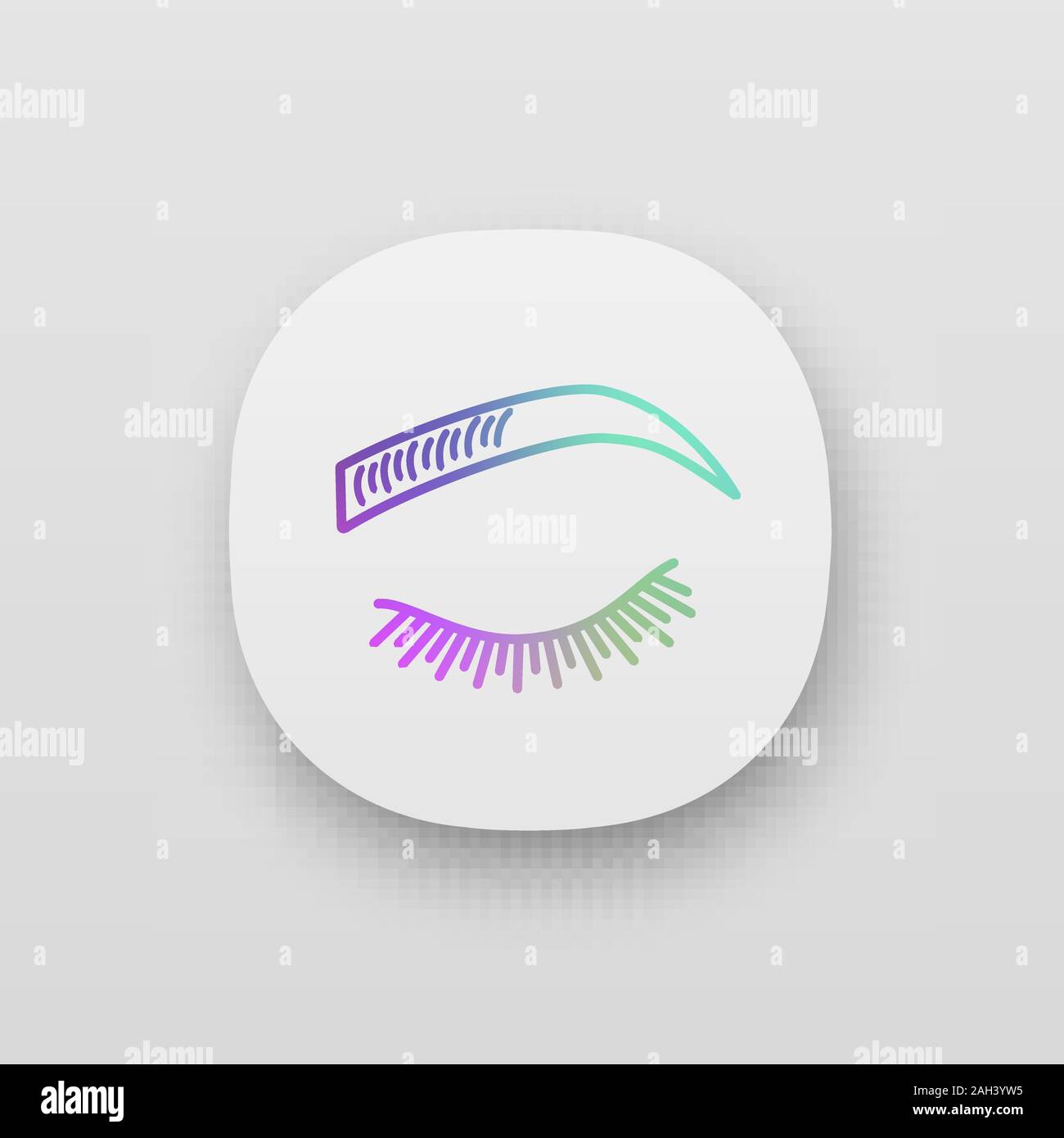 Microblading eyebrows app icon. Eyebrows tinting. Permanent makeup ...