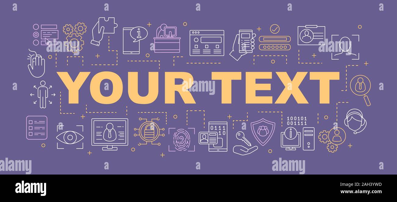 Internet security word concepts banner. Customer, user ID. Presentation ...